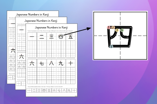 Japanese Numbers 1-10 in Kanji | Teaching Resources