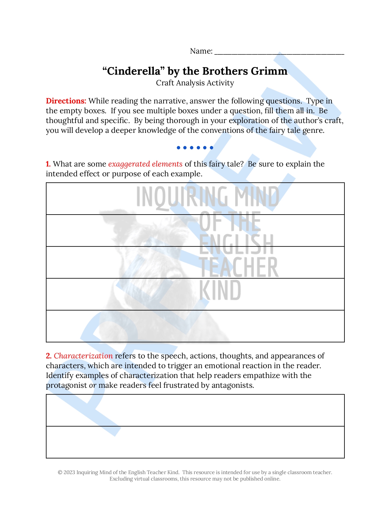 Creative Writing Unit Plan for Modified and Modern Fairy Tales ...