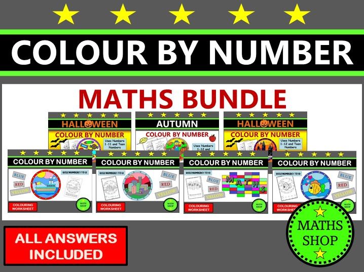 Maths Colour By Number Fun Worksheets Teen Numbers Teaching Resources
