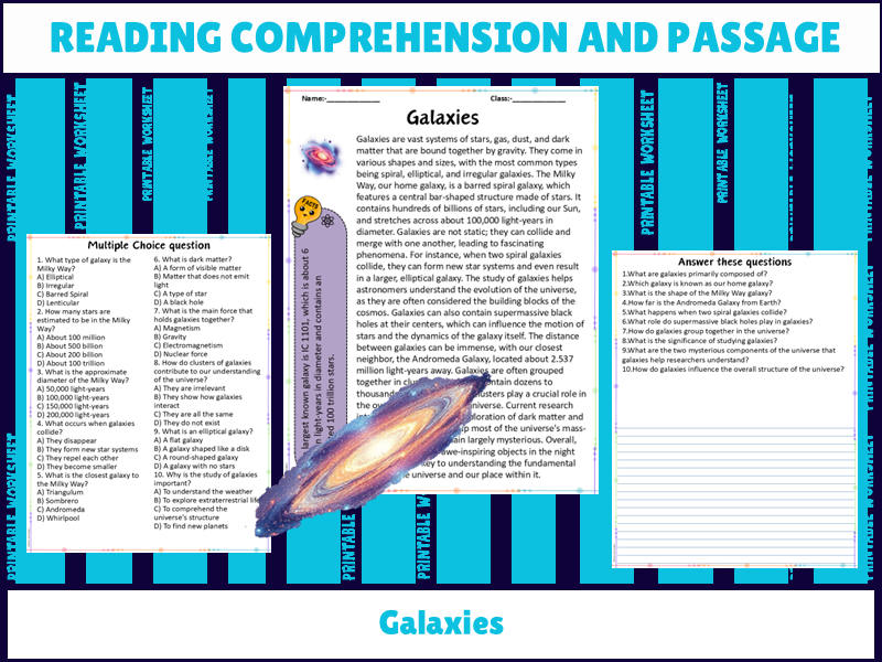 Exploring Galaxies: Engaging Reading Passage with Comprehension ...