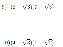 Multiplying out brackets including surds worksheets (with solutions ...