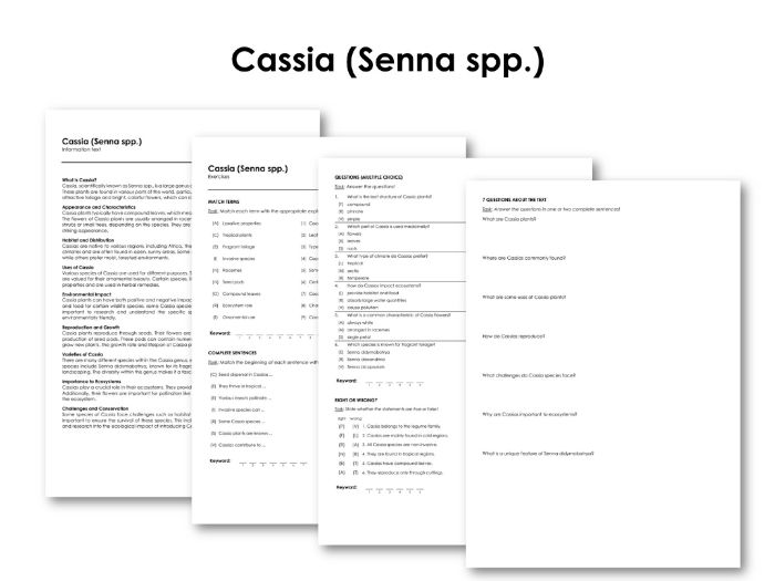 Cassia (Senna spp.) | Teaching Resources