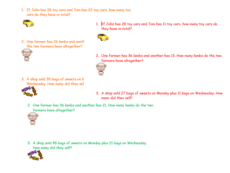Addition Word Problems Teaching Resources