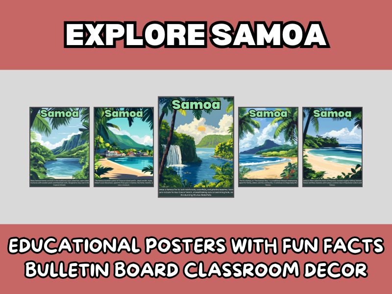 Explore Samoa – Educational Posters with Fun Facts | Bulletin Board ...