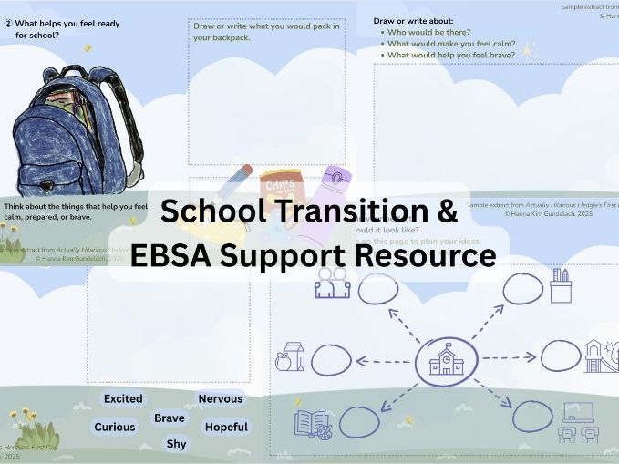 EBSA Resource - Transition Support Workbook for School Anxiety ...
