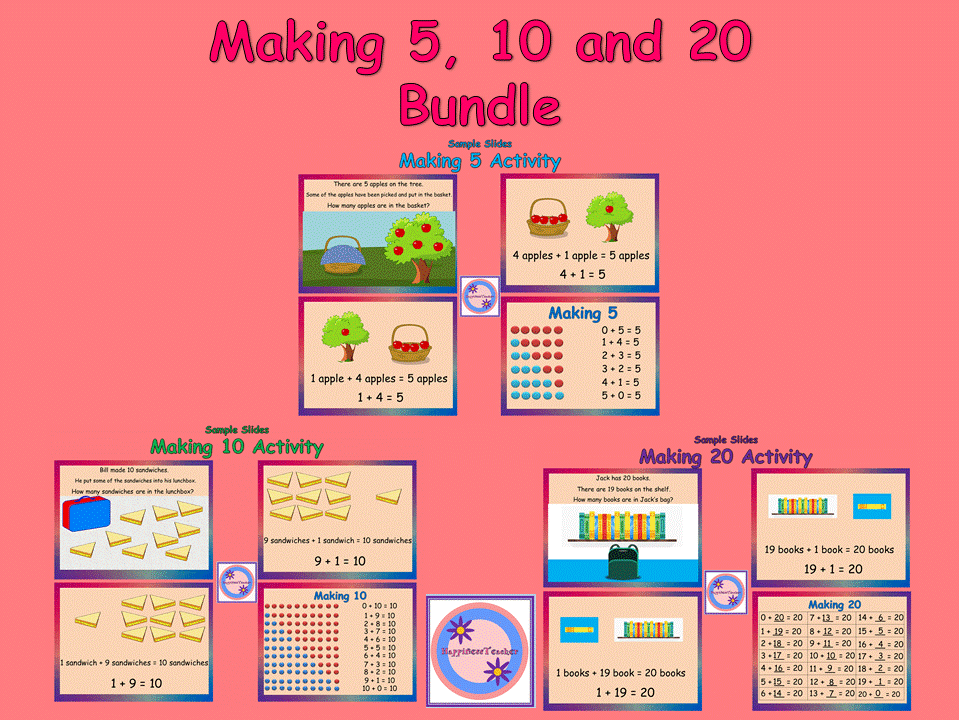 Number Bonds Making 5 10 And 20 Bundle Teaching Resources