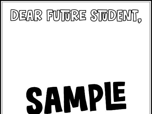 End of Year Activity Letter to Next Year's Student - Dear Future ...