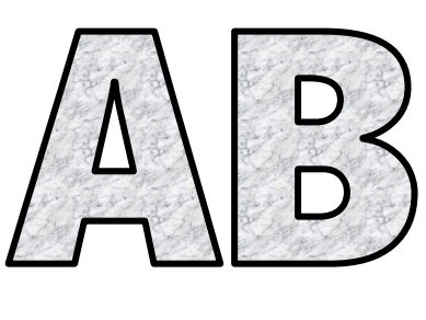 Marble Stone Rock White Material Lettering Set Display Title Letters ...