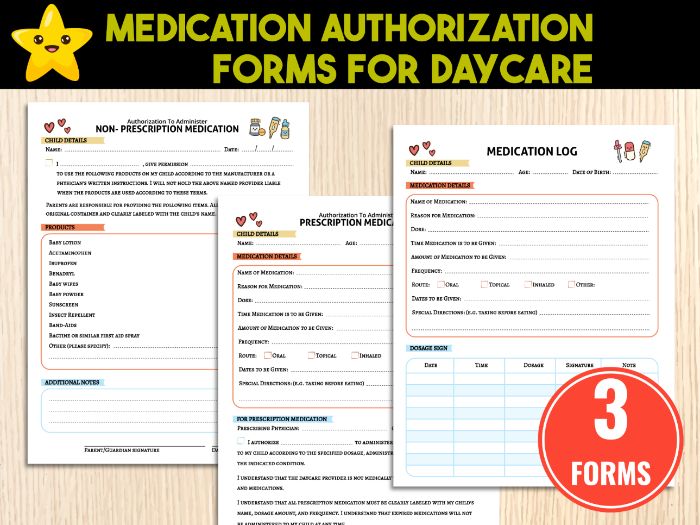 Daycare Prescription, Non-Prescription & Medication Log | Medication ...