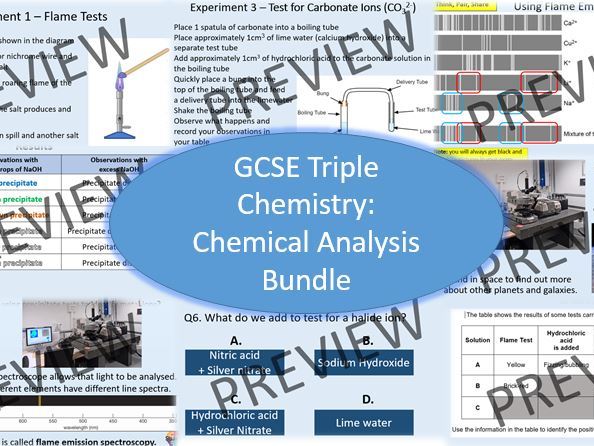 GCSE Triple Chemistry: Chemical Analysis | Teaching Resources