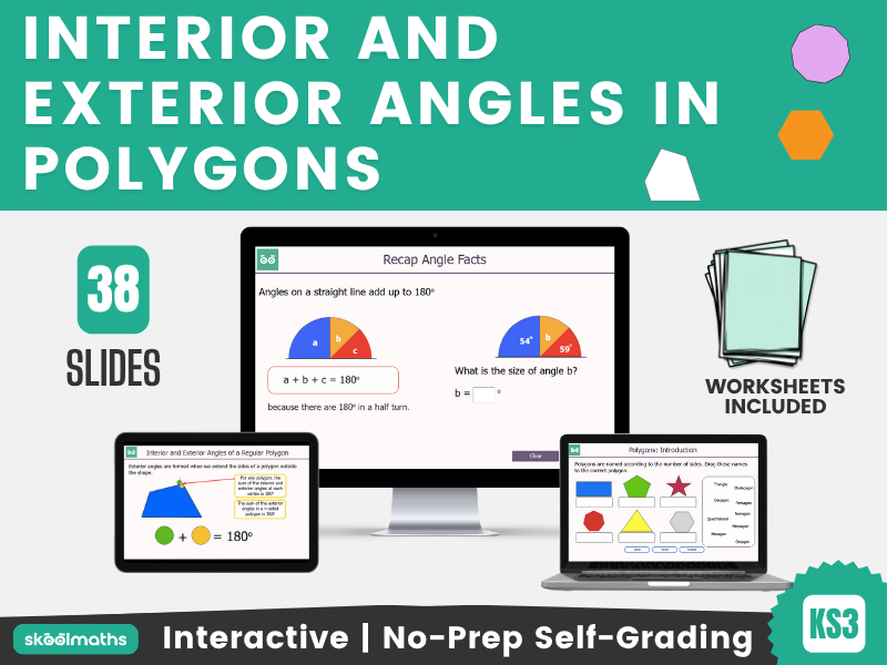 Interior and Exterior Angles of Polygons | Key Stage 3 Interactive ...