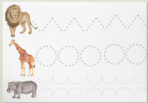 Safari Animal Pencil Control Worksheet | Teaching Resources