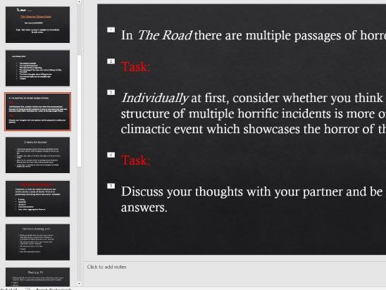 Gothic Horror in McCarthy's "The Road" | Teaching Resources