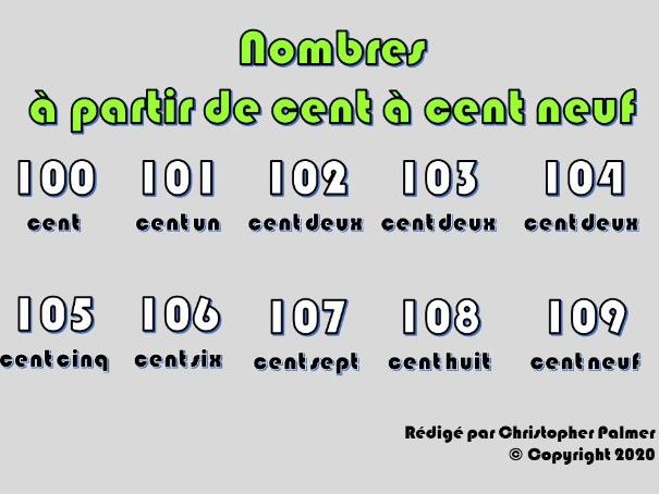 Primary French resources: numbers