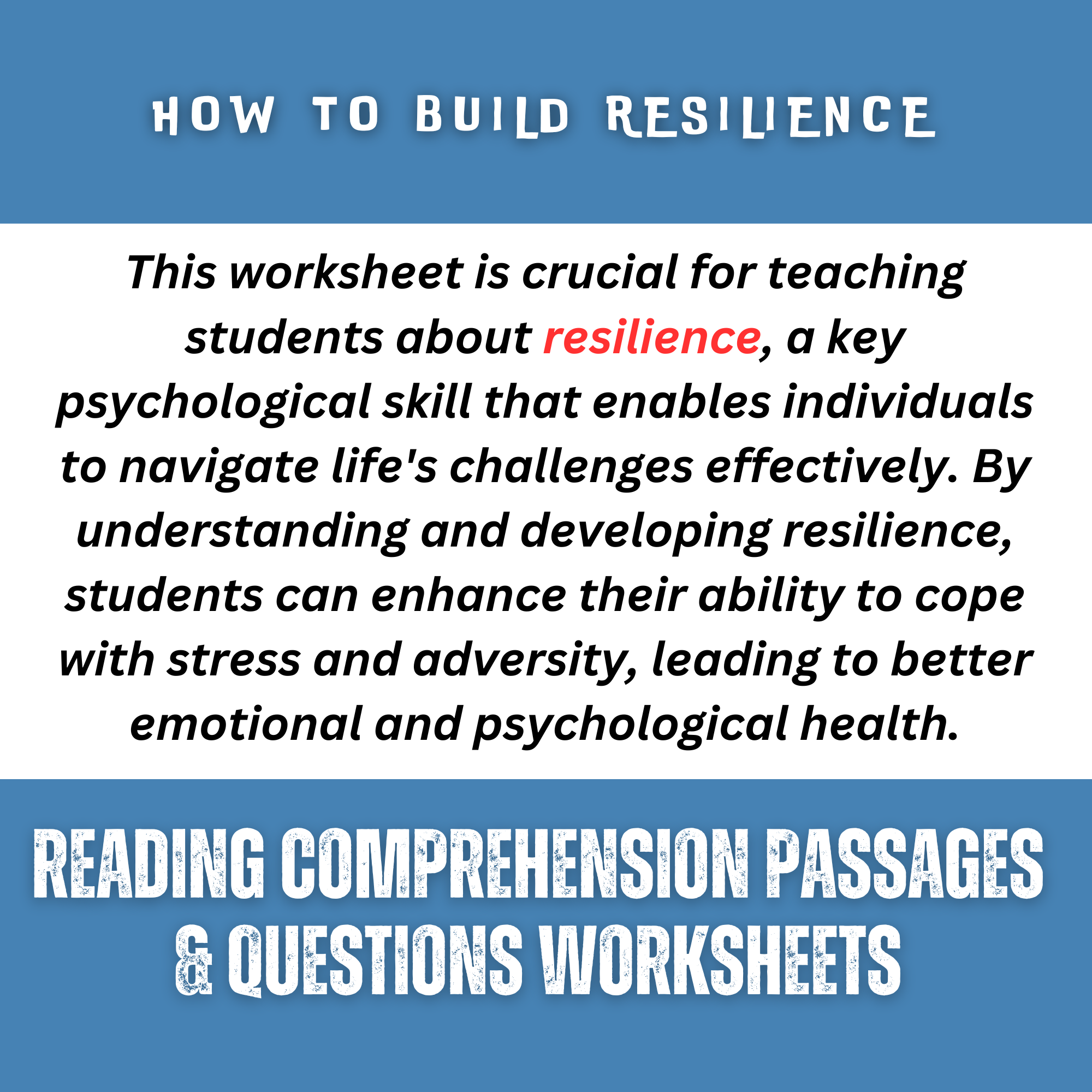 How to Build Resilience -Psychology and Human Behavior Reading ...