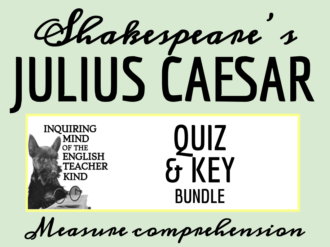 Julius Caesar Quiz & Key Bundle | Teaching Resources