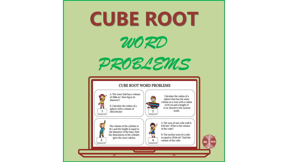 Cube Root Word Problems 10 Task Cards 15 Problems Teaching Resources Cube Root Word Problems 10 Task Cards 15 Problems Teaching Resources
