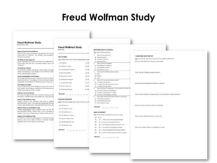 Freud Wolfman Study | Teaching Resources