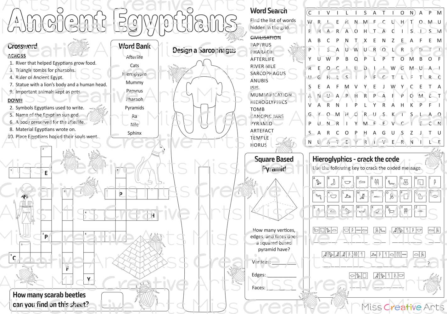 Ancient Egyptian Activity Worksheet | Teaching Resources