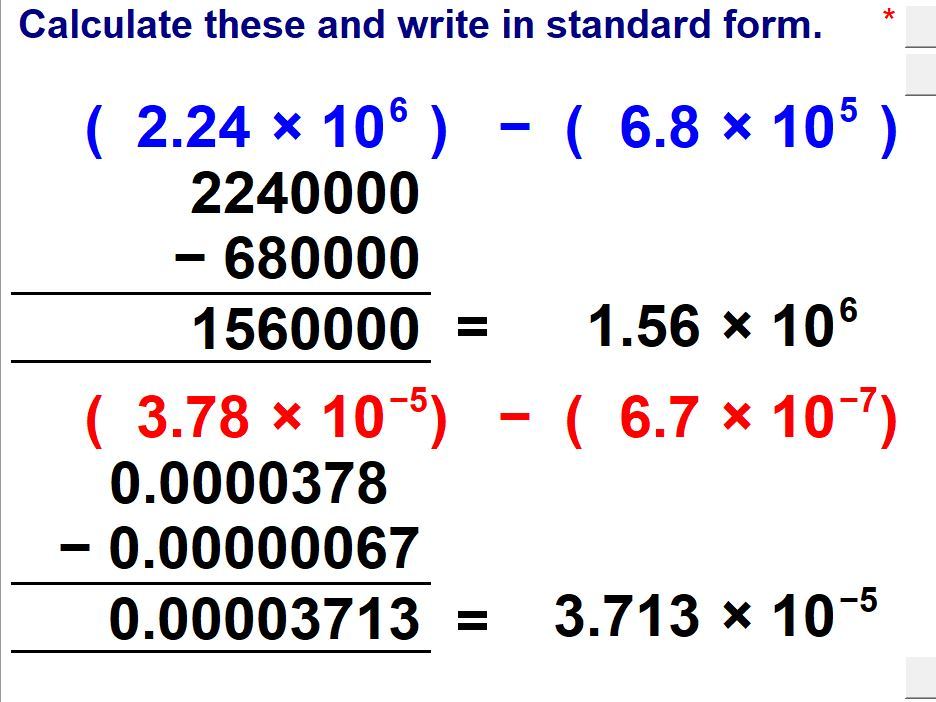 Standard Form Scientific Notation Teaching Resources