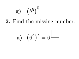 Power of a power worksheet (with solutions) | Teaching Resources