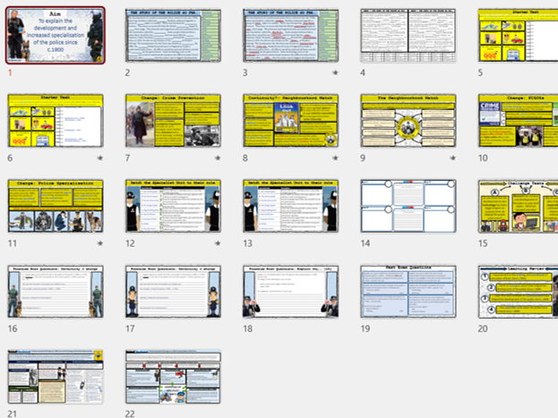 GCSE History Edexcel: Crime & Punishment Unit 4 Bundle (Lessons 22-28 ...