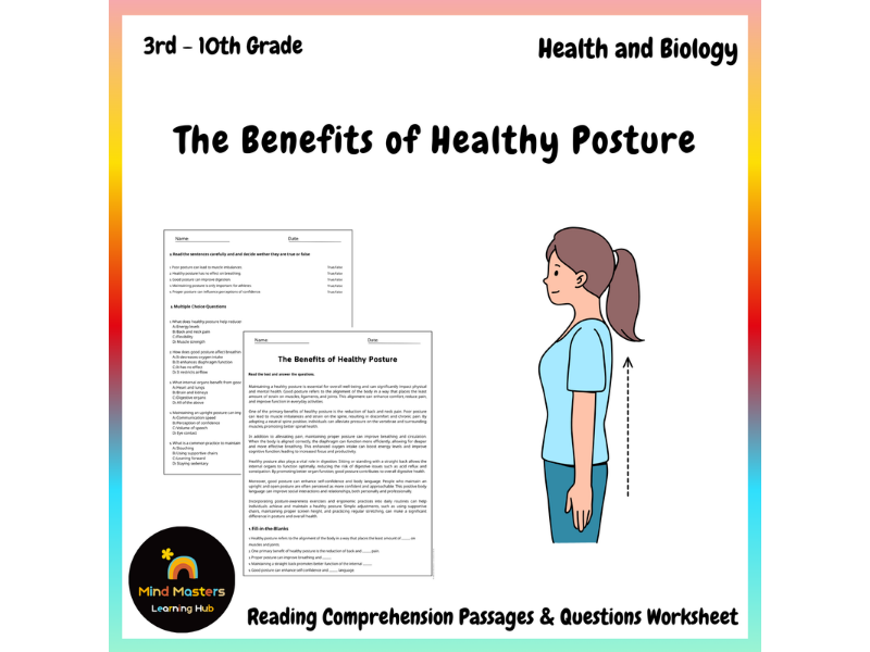 The Benefits of Healthy Posture Reading Comprehension Passages ...