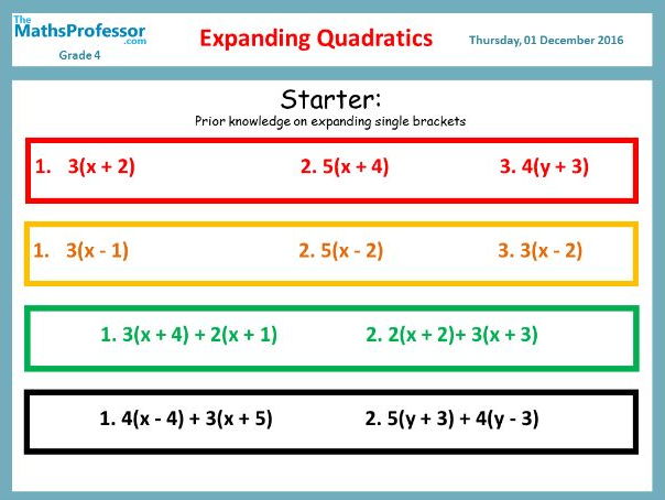 Primary algebra teaching resources: Expanding brackets | TES