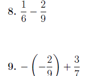 Adding and subtracting positive and negative fractions worksheets (with ...