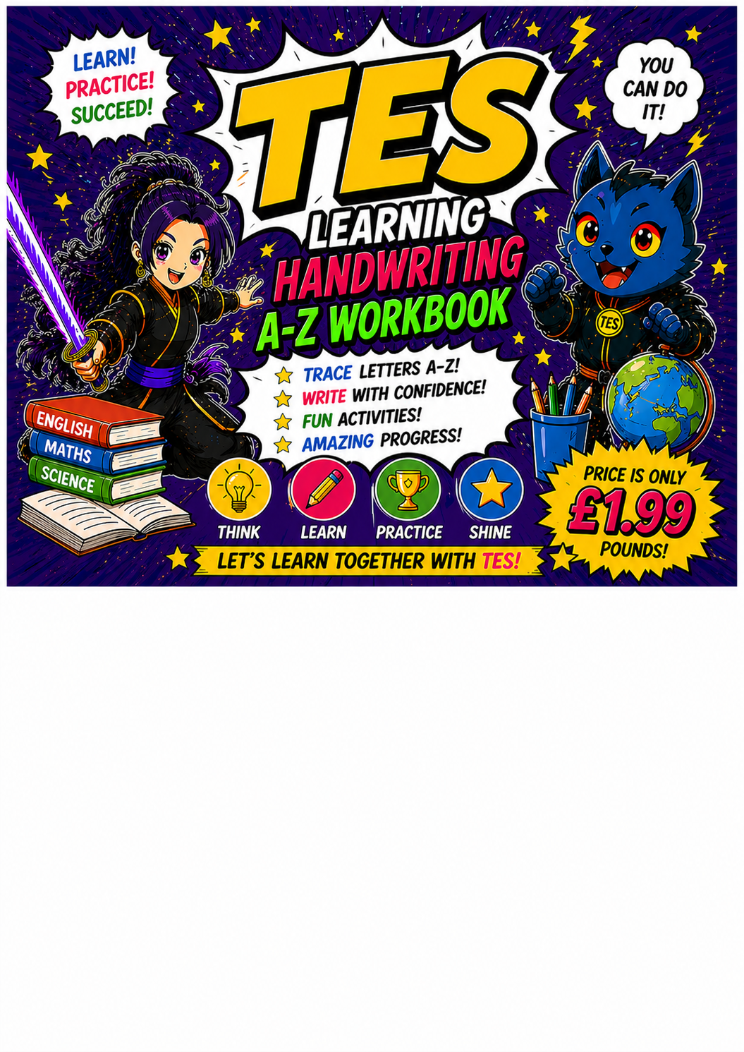 Rumi Handwriting A–Z Workbook | Alphabet Tracing Worksheets | Early ...