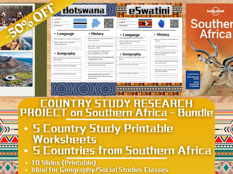 Country Study Research Project - Southern Africa - Social Studies ...