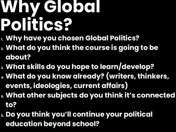 An Introduction to IB DP Global Politics First Assessment 2026 ...