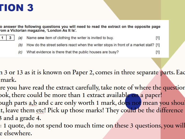 EDUQAS Paper 2 - Q2, Q3 and Q4 | Teaching Resources