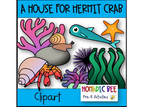 A House for Hermit Crab Clipart | Teaching Resources