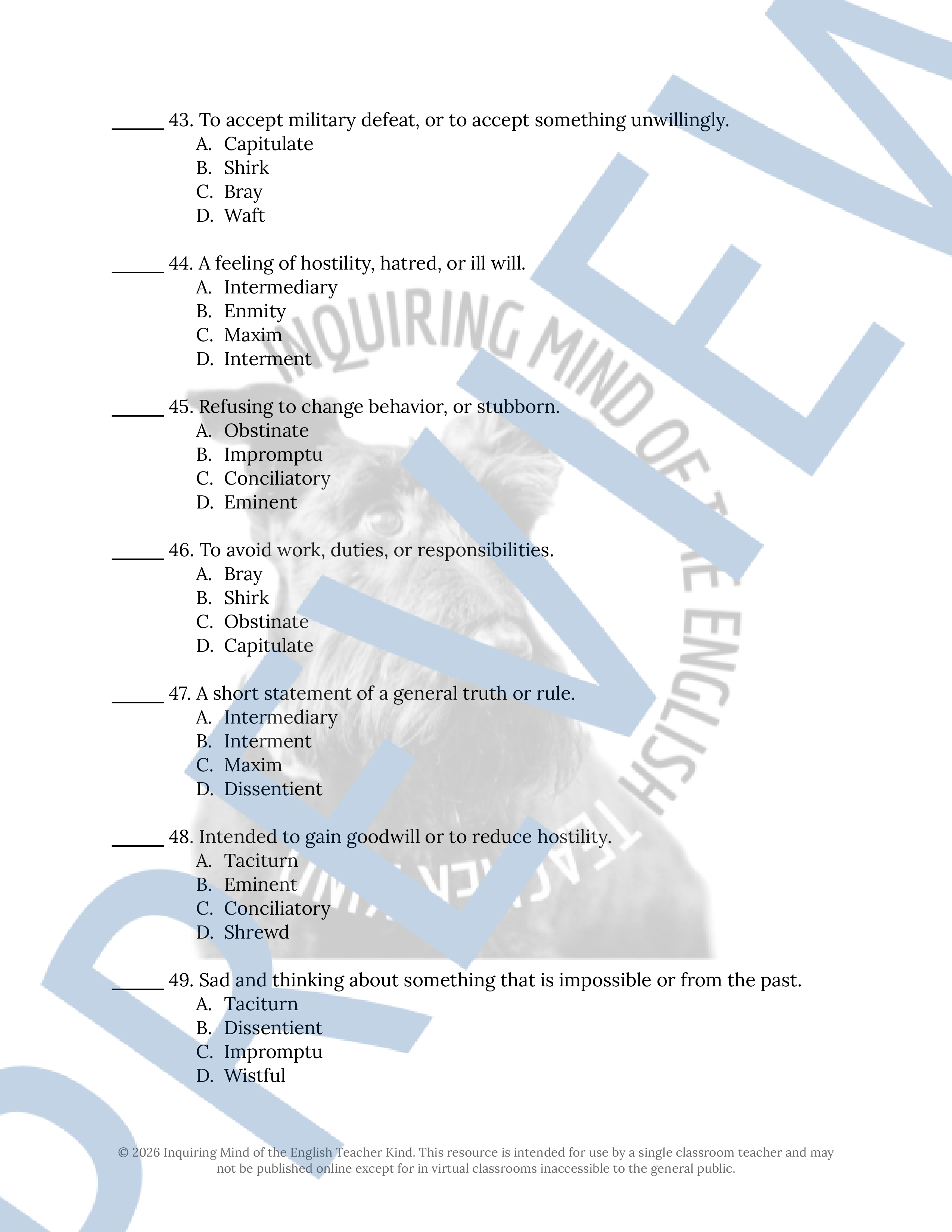 Animal Farm Test and Answer Key with Study Guide and Essay Rubric ...