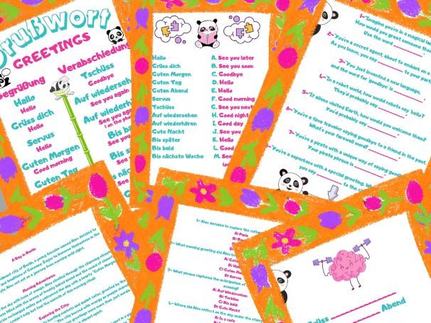 German Learning - Greetings ( Grusswort ) | Teaching Resources