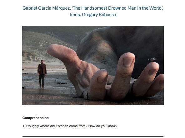 Short story study: Gabriel Garcia Marquez, 'The Handsomest Drowned Man ...