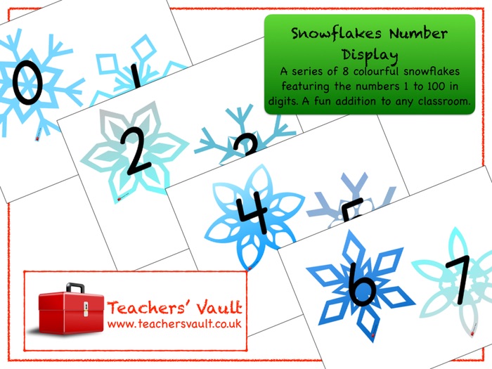 Snowflakes Number Display | Teaching Resources
