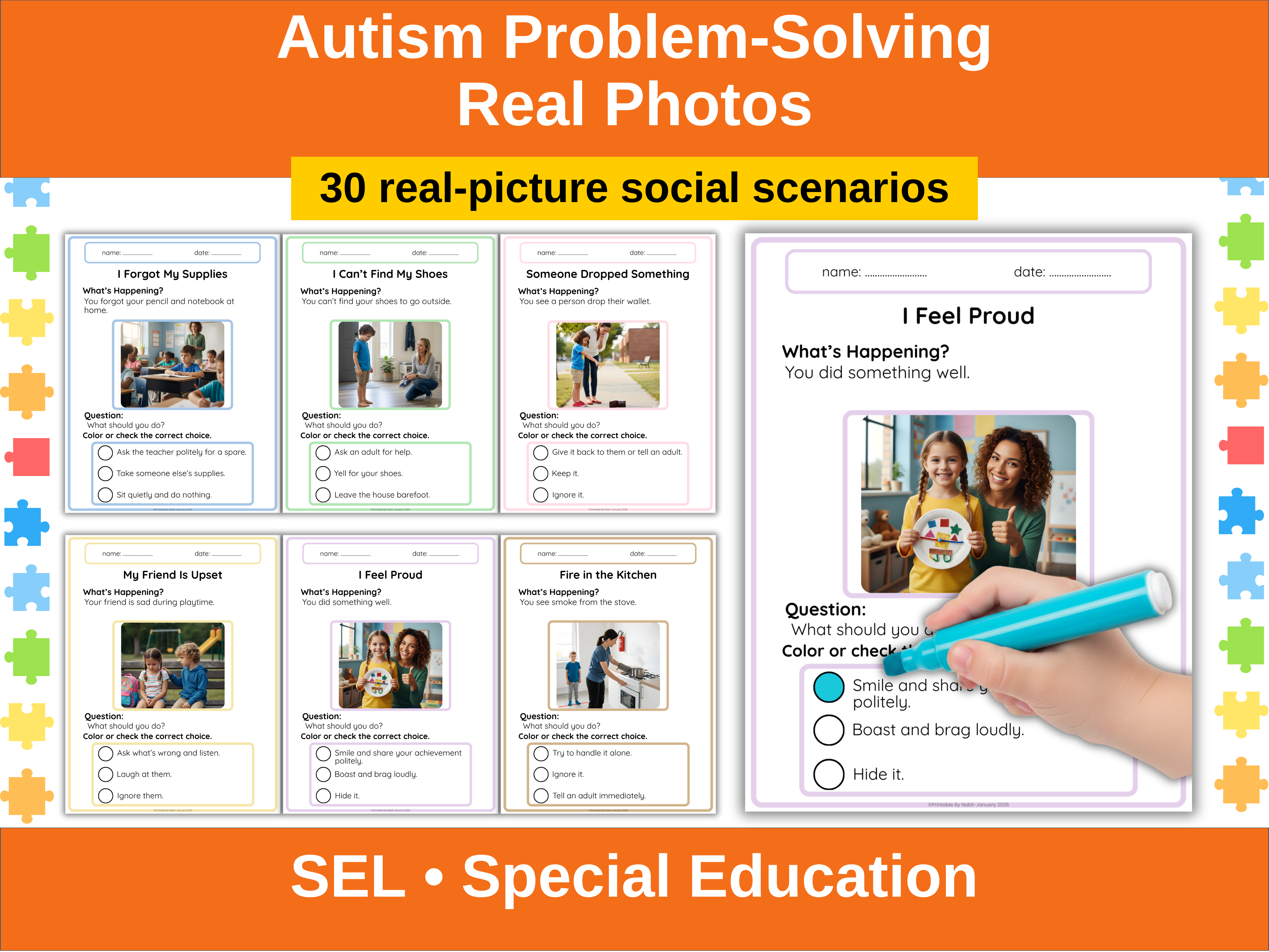 Autism Social Skills with Real Pictures – Part 1 | Teaching Resources