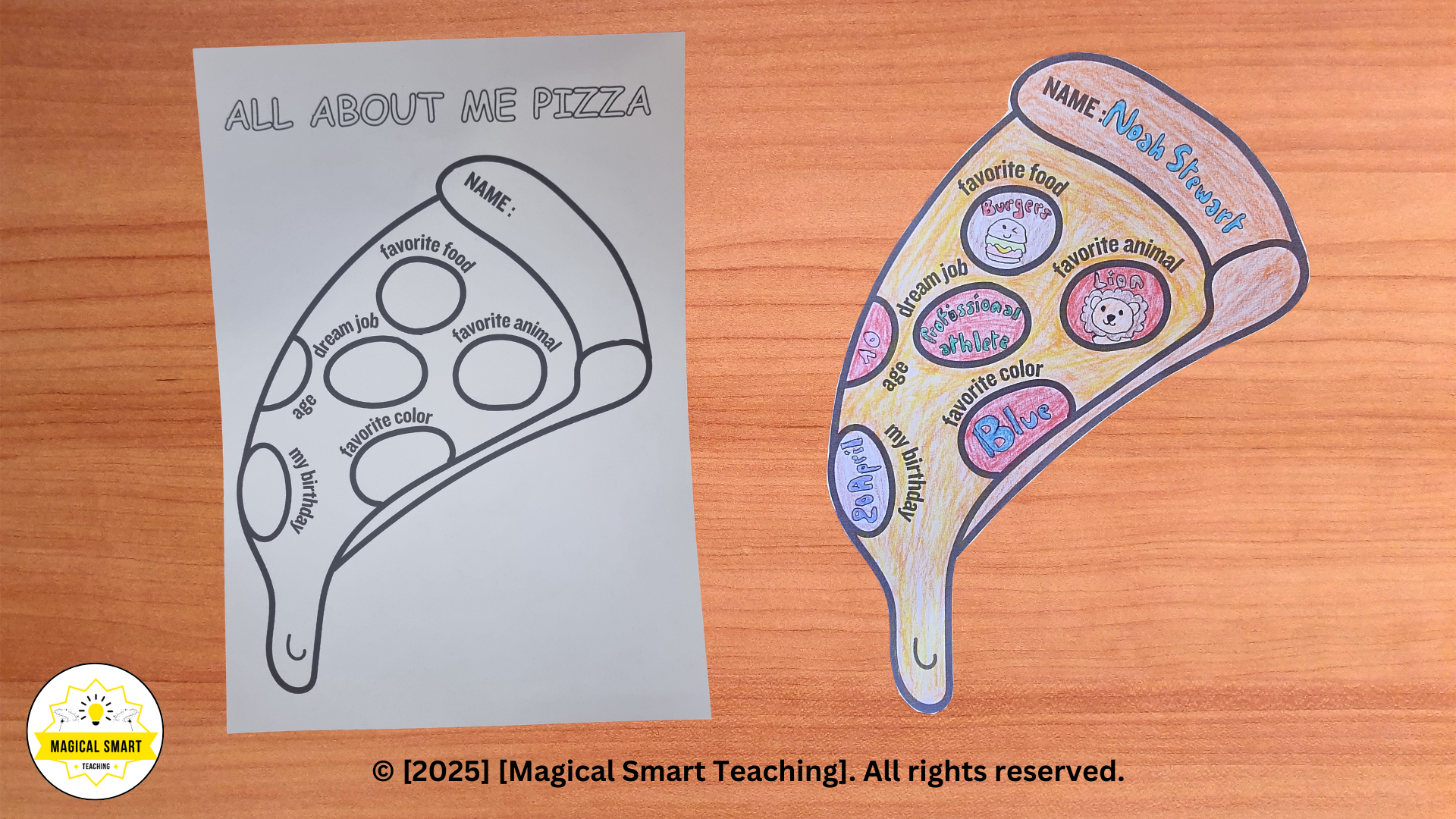 All About Me Pizza Coloring Page Worksheet | Back to School Activities ...