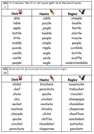 Year 3 Spelling Lists differentiated For The Year Teaching Resources