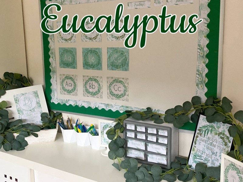 Classroom Display Decor Set: Eucalyptus | Teaching Resources