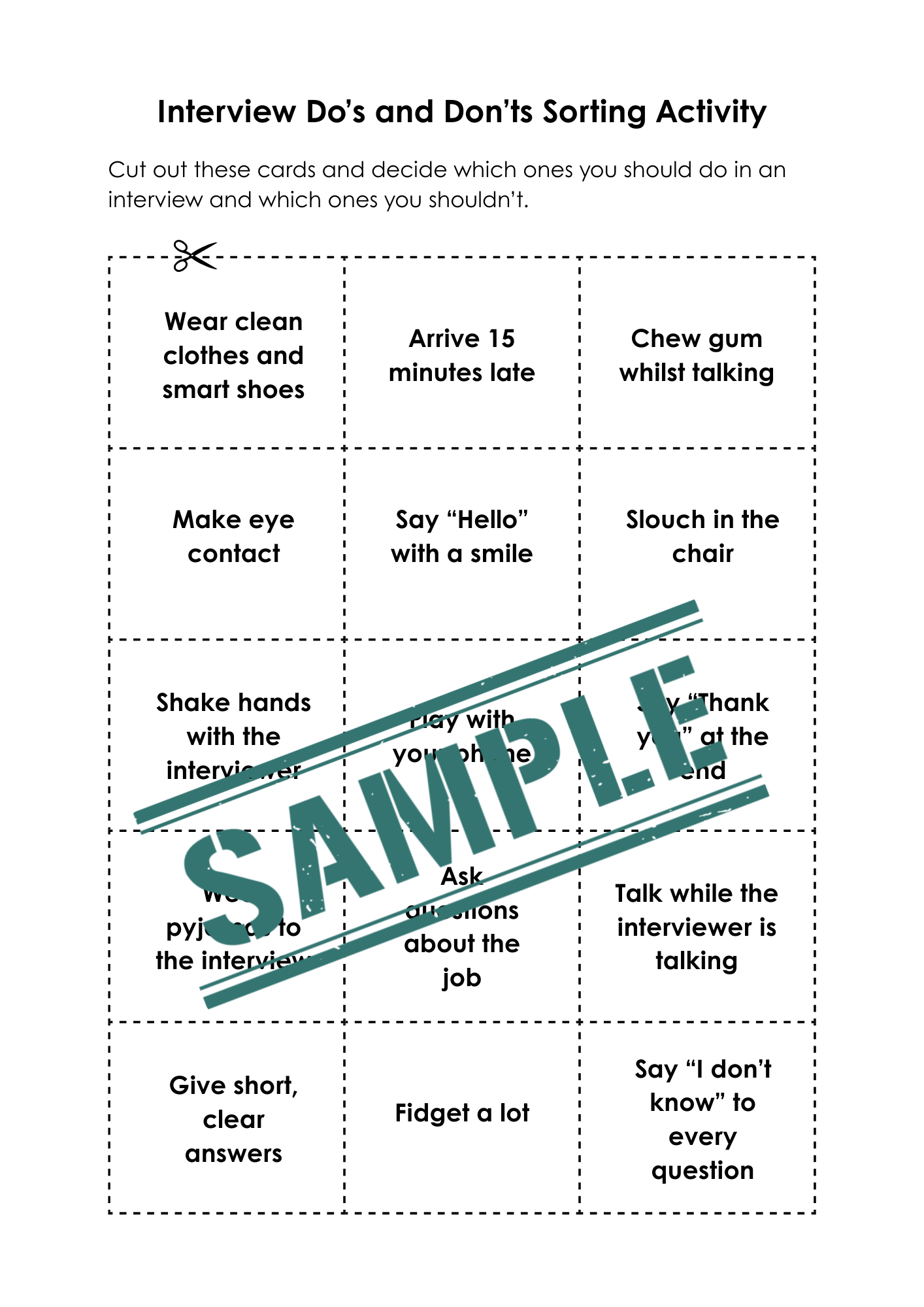 Applying for a Job SEN Life Skills | Teaching Resources