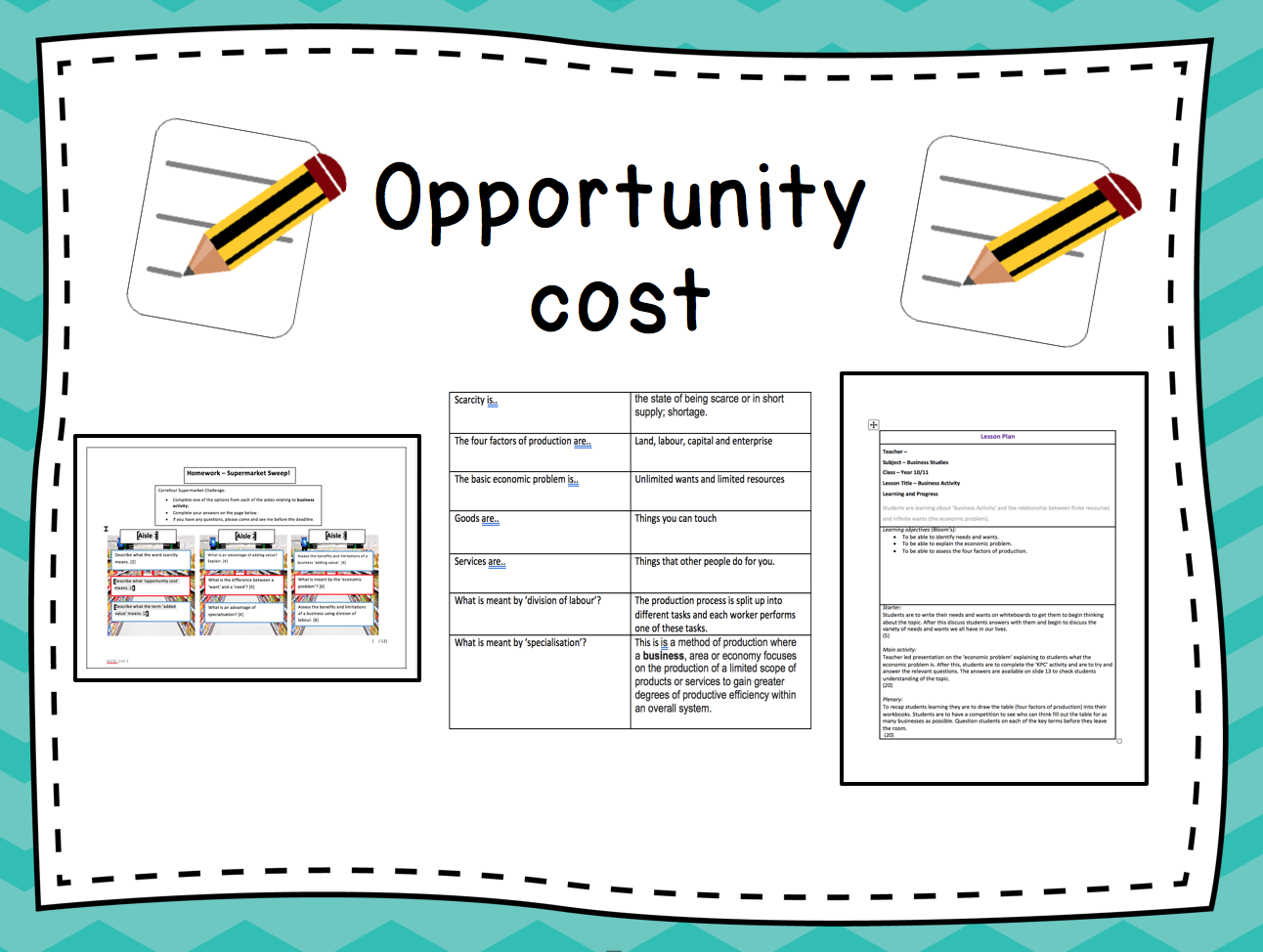 Opportunity Cost Full Lesson Teaching Resources