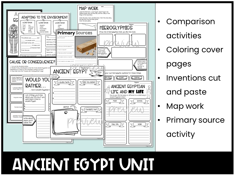 Ancient Egypt History Activities KS2 | Teaching Resources