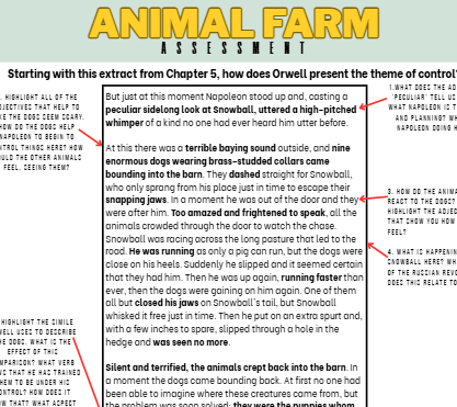 Animal Farm - KS3 Assessment Planning | Teaching Resources