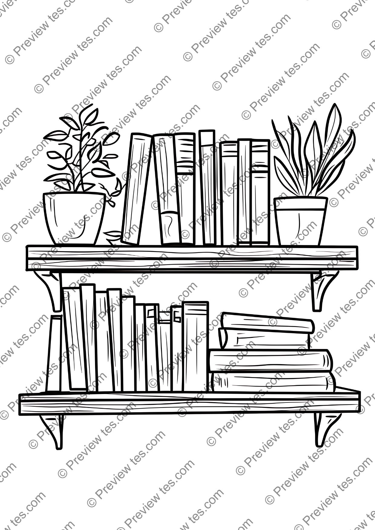 Library Colouring Pages | Back to School Printable Colouring Sheets ...