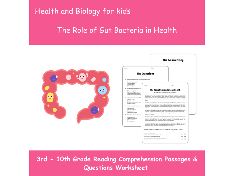 The Role of Gut Bacteria in Health Reading Comprehension Passages ...