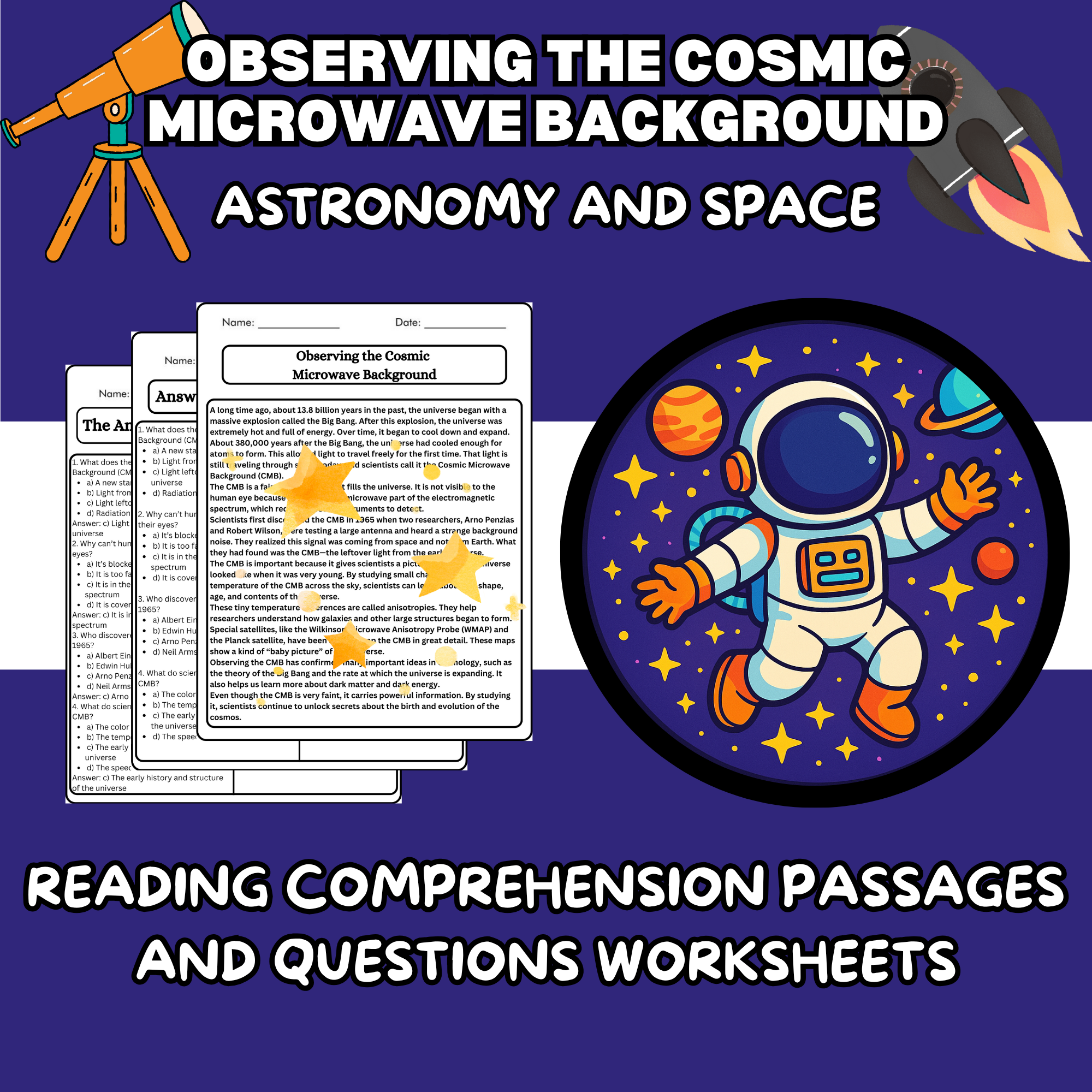 Observing the Cosmic Microwave Background Reading Comprehension ...