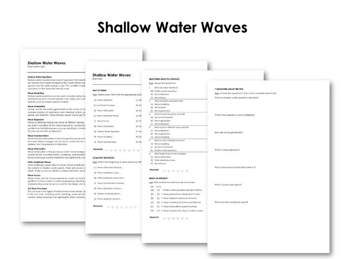 Shallow Water Waves | Teaching Resources